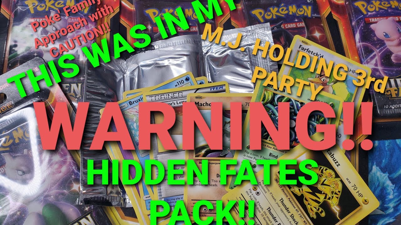 HIDDEN FATES MJ HOLDING RE-SEALED PACKS! POKEMON COMMUNITY: BE CAUTIOUS ...