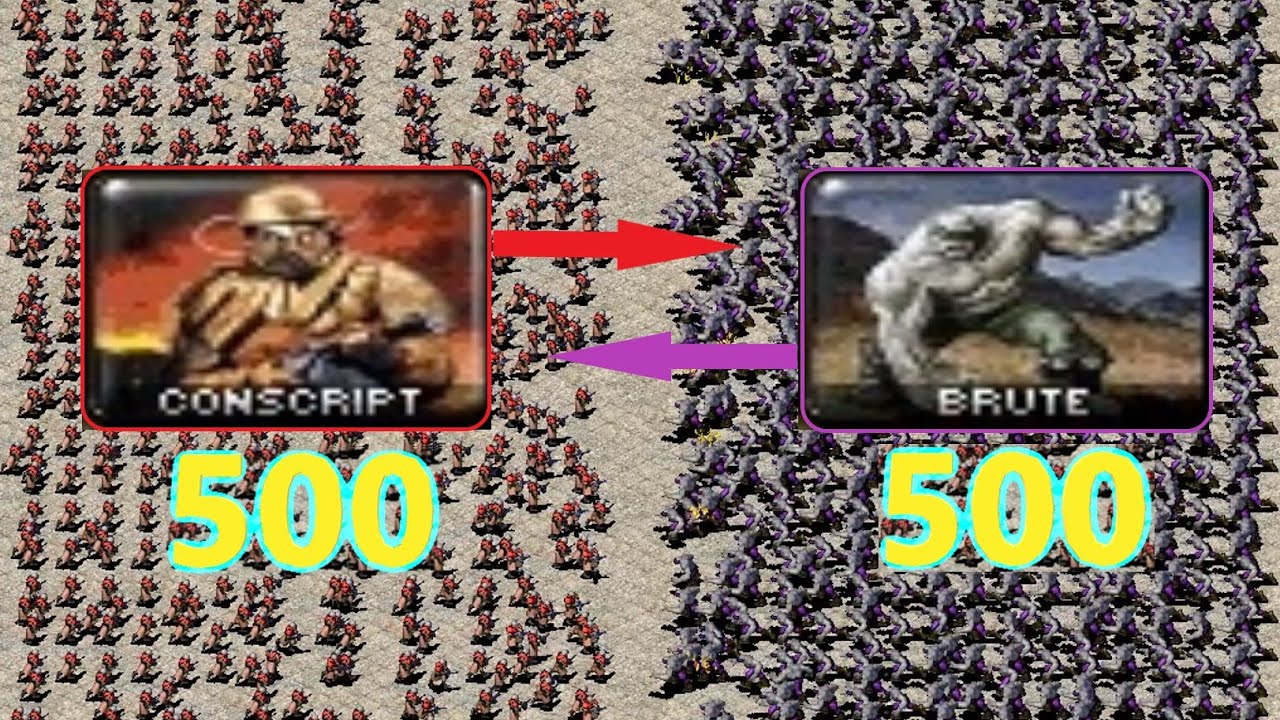Conscripts vs Brutes - Red Alert 2 - YouTube