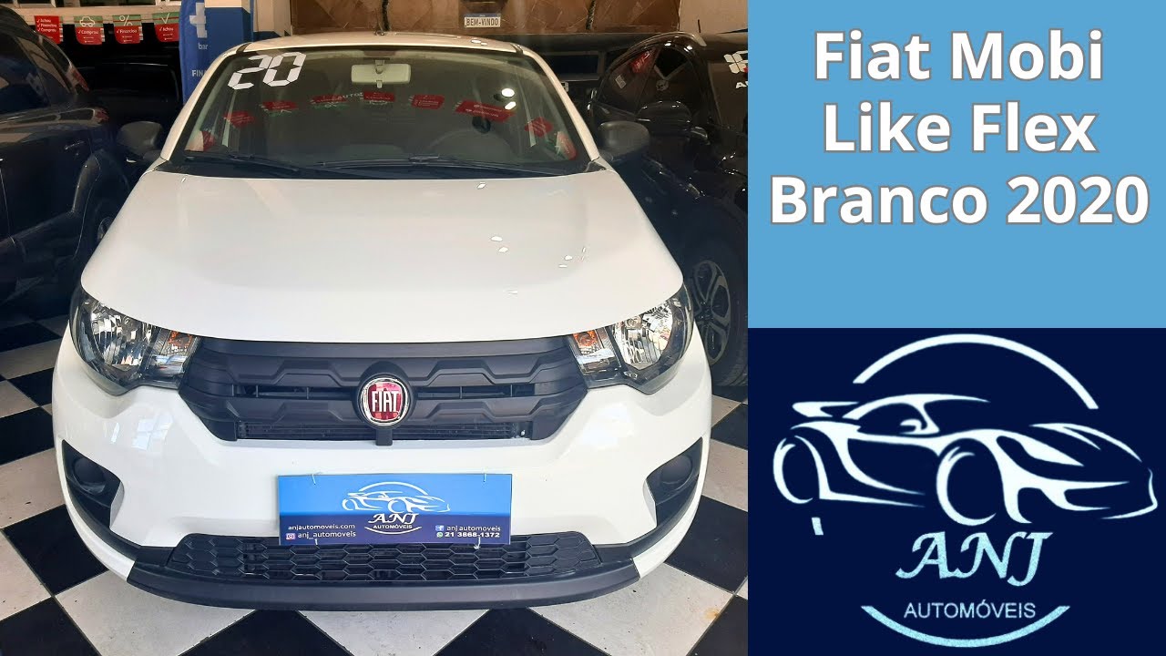 Fiat Mobi Like Flex 2020 Branco - ANJ Automóveis - YouTube
