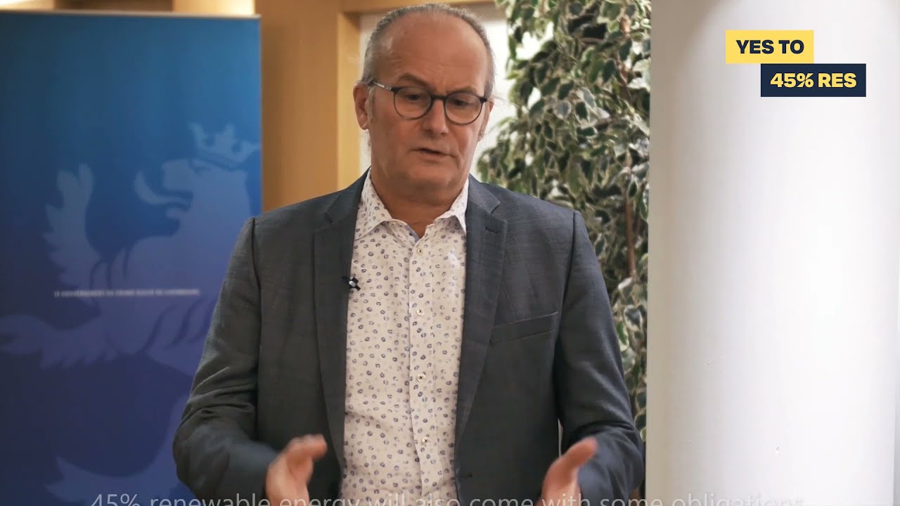 Yes to 45% RES: Claude Turmes, Energy Minister, Luxembourg - YouTube