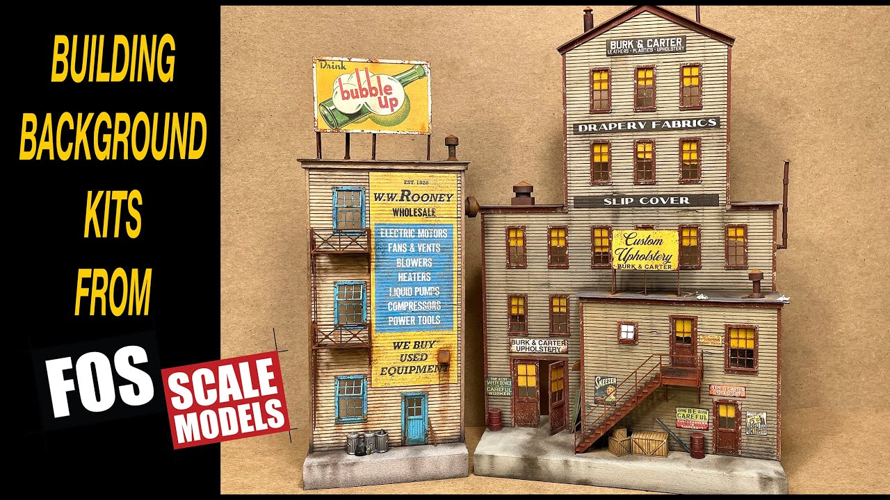 Building model railroad background kits. - YouTube