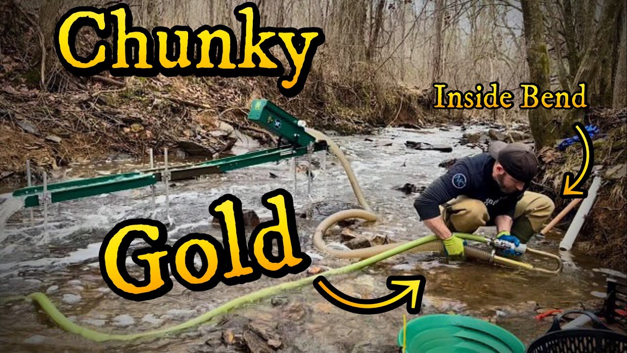 Prospecting Chunky Gold on an Inside Bend - YouTube