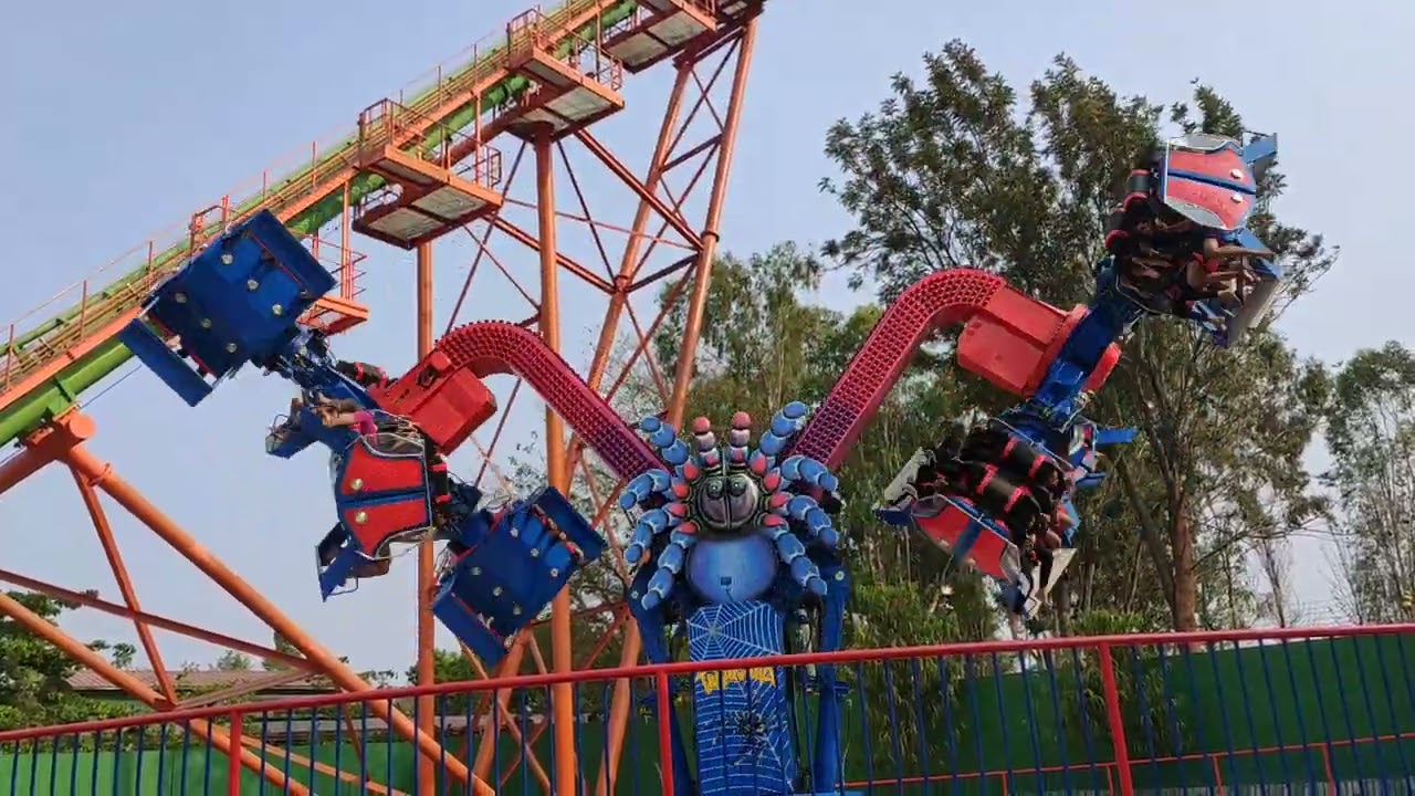 🤩🤩🤩🙉🙉🙉Wonderla Spider Enjoying with scary🙉🙉🙉🤩🤩🤩 - YouTube
