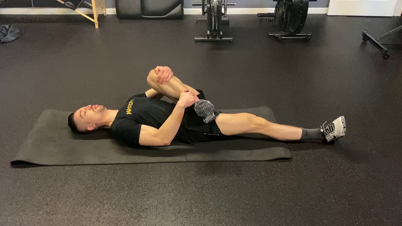 BC Flexibility Supine Pigeon Stretch - YouTube
