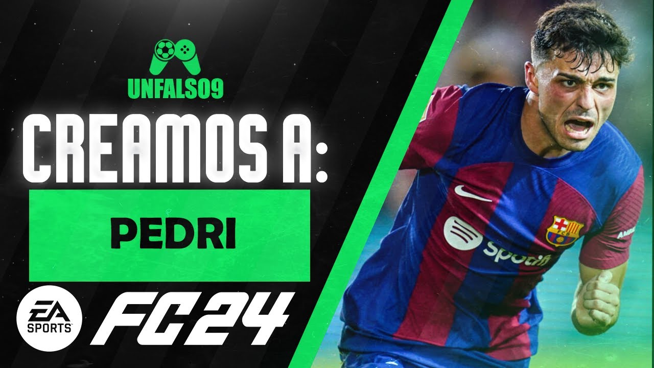 EA FC 24 PEDRI FACE CLUBES PRO PRO CLUBS LOOKALIKE CREATION FACE - YouTube