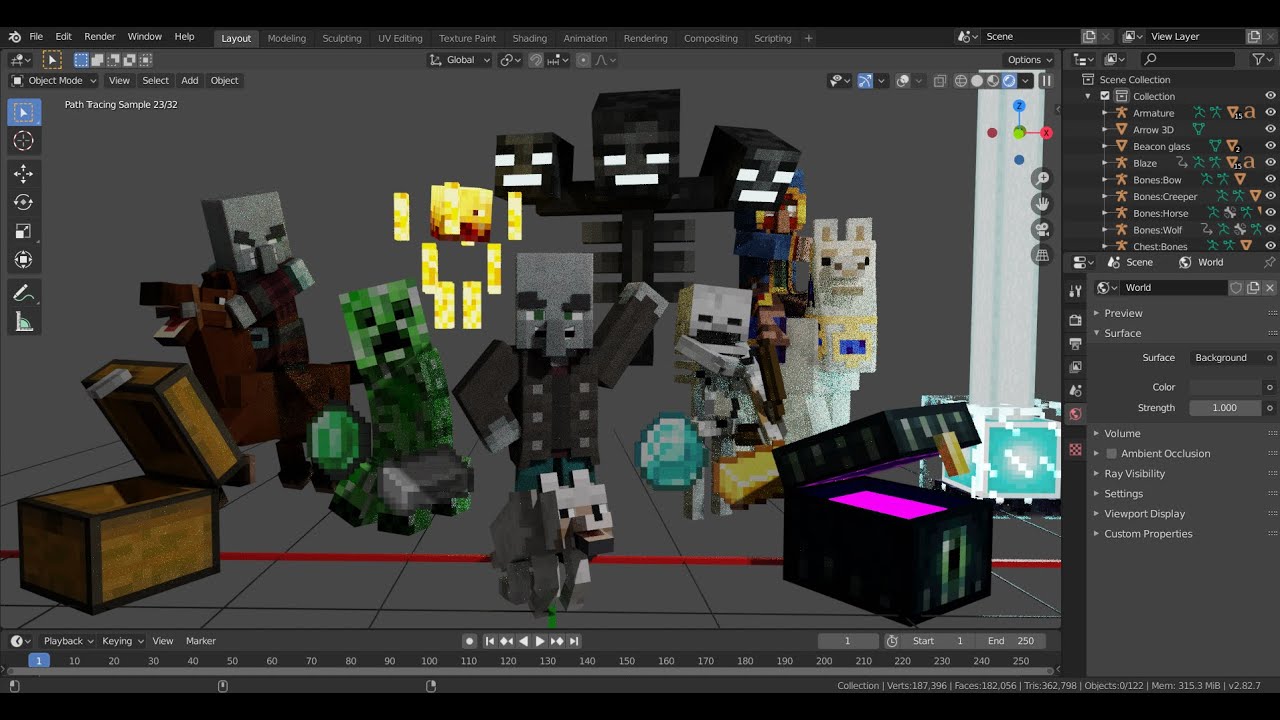 Minecraft Blender Rigpack Download in the Description - YouTube