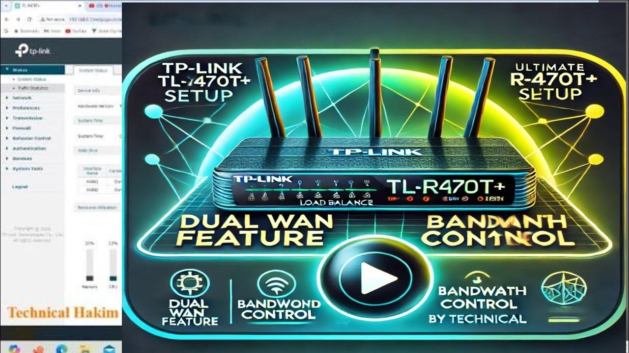 Tp Link Load Balance Broadband Router Setup Tp Link Tl R470t Technical Hakim Youtube