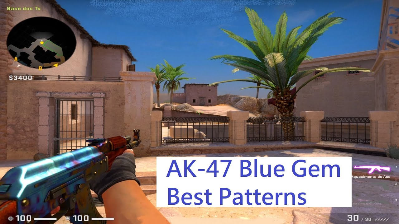 CSGO AK-47 Blue Gem (as mais bonitas/best patterns) - YouTube