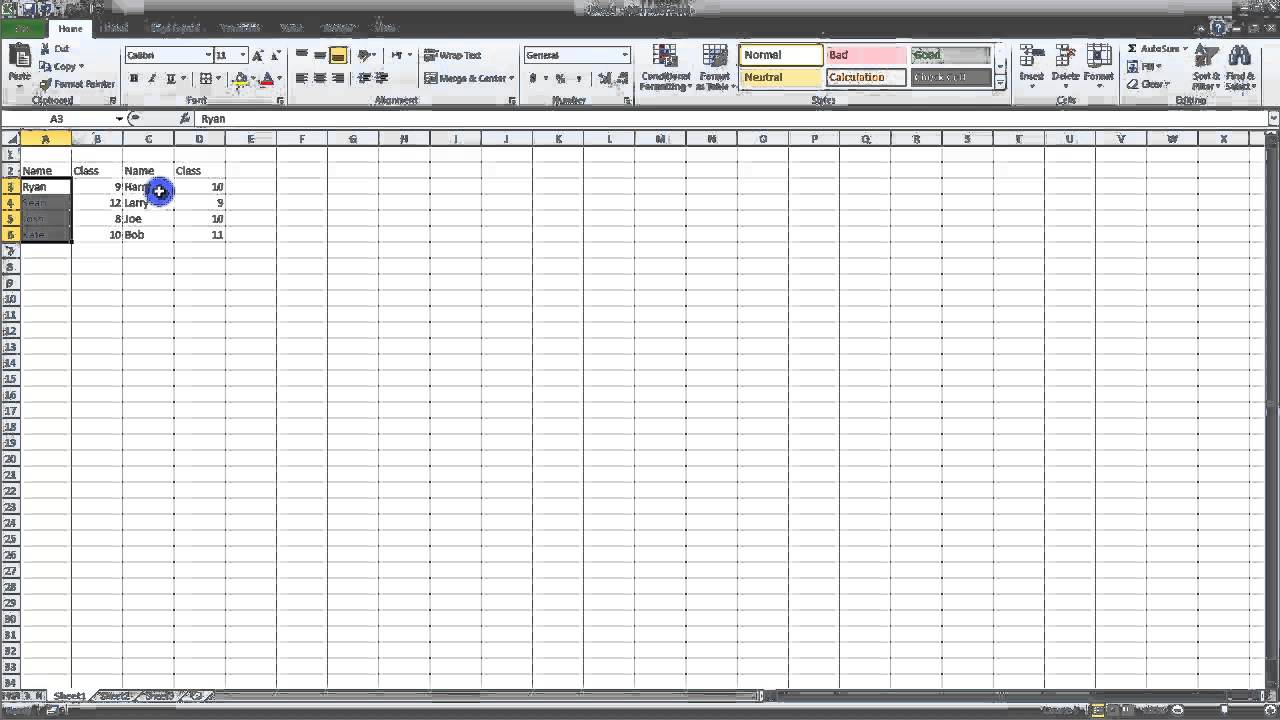 11 1 Selecting A Non Contiguous Range MS Excel Urdu MS Office 11 1 Selecting A Non Contiguous Range MS Excel Urdu MS Office