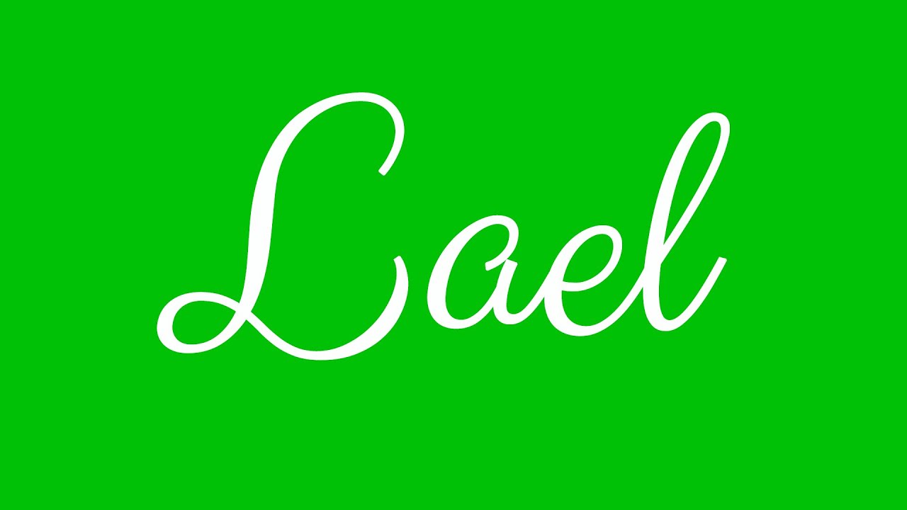 Learn how to Sign the Name Lael Stylishly in Cursive Writing - YouTube