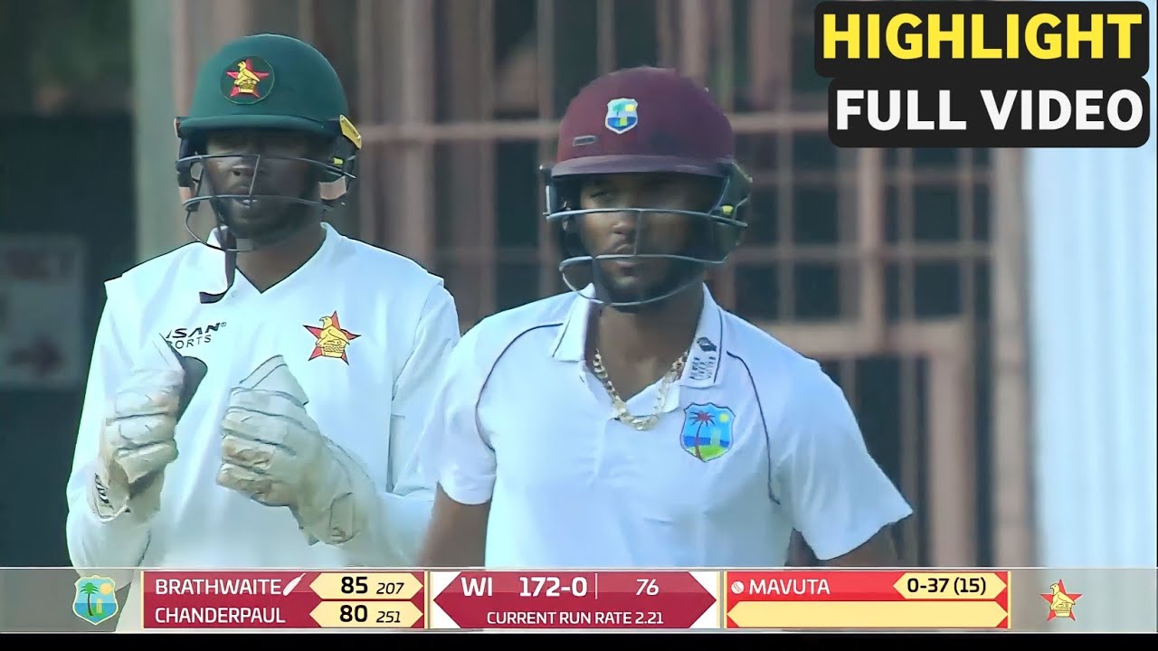 West Indies vs Zimbabwe 1st Test Match Highlight 2023 | wi vs zim 1st ...