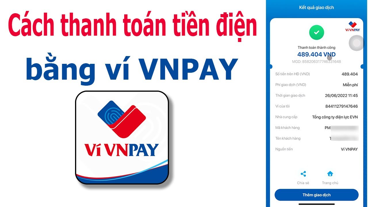 Cách thanh toán tiền điện bằng ví VNPAY - YouTube