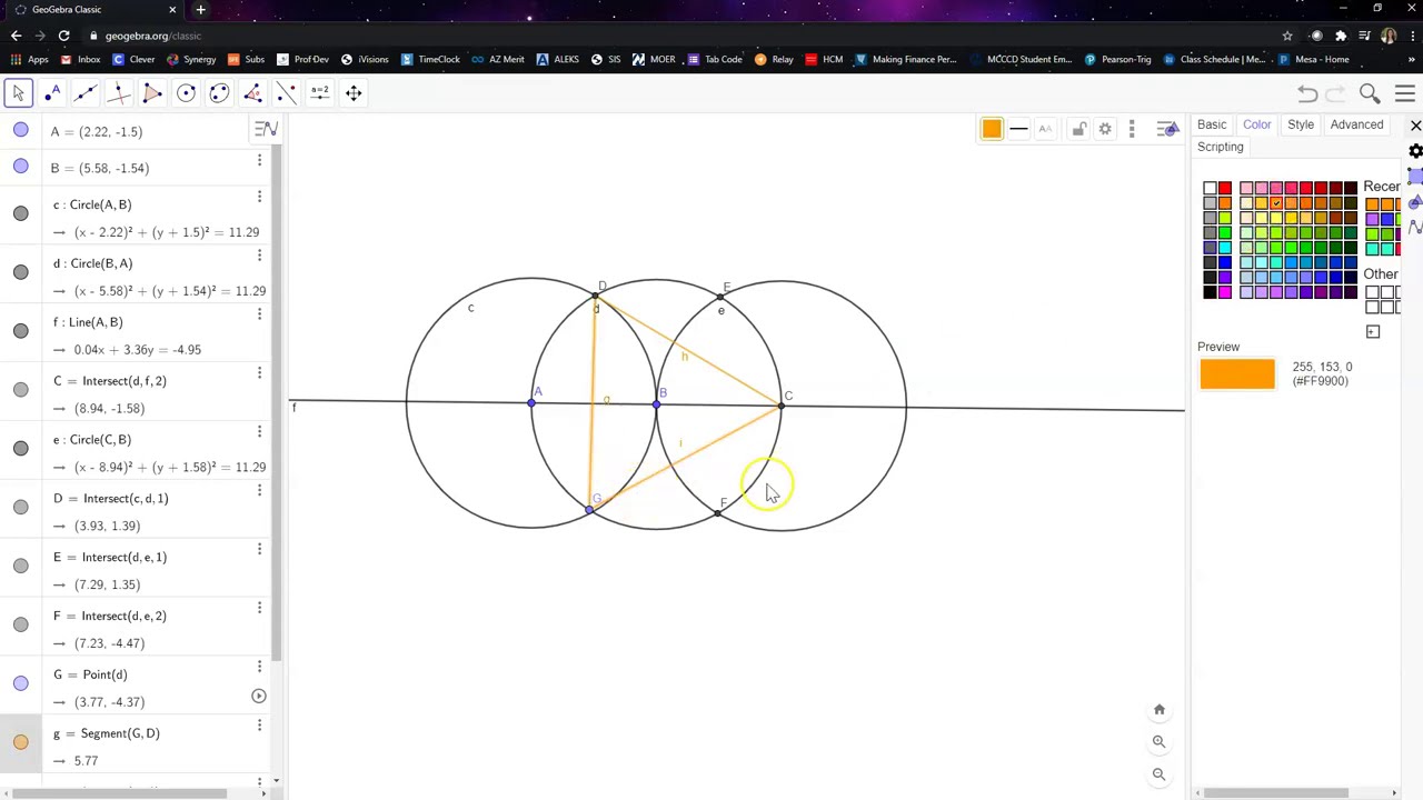 How to Construct an Equilateral Triangle Inscribed in a Circle - YouTube