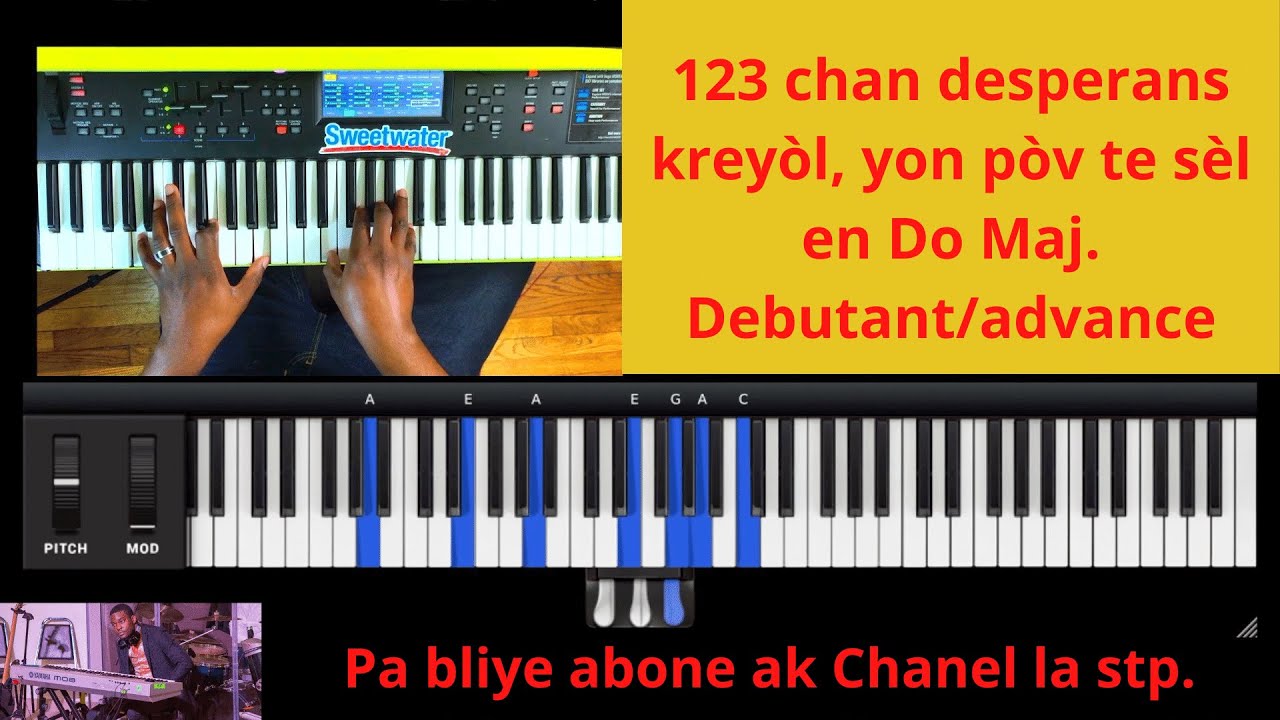 Yon pòv te sel a kote gran chimen an. Do Majeur, bel accords - YouTube