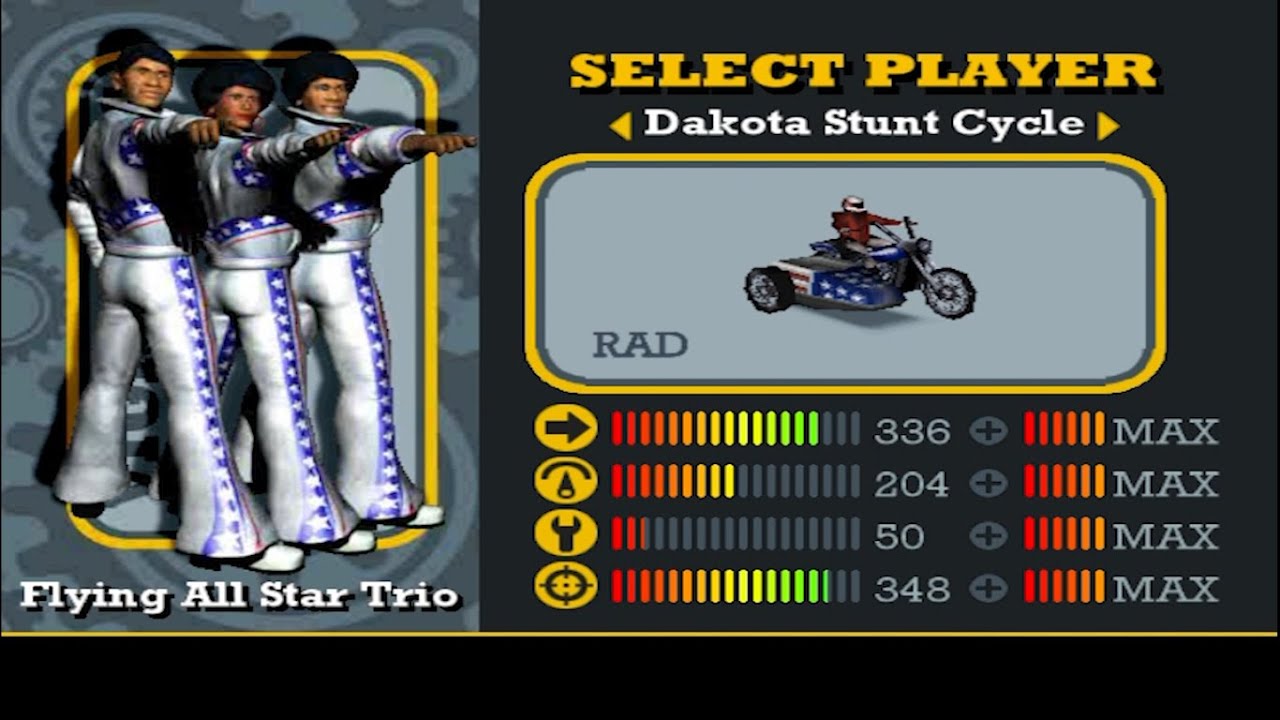 Vigilante 8 2nd Offense | Dakota Stunt Cycle (Full Upgrade) / Flying ...