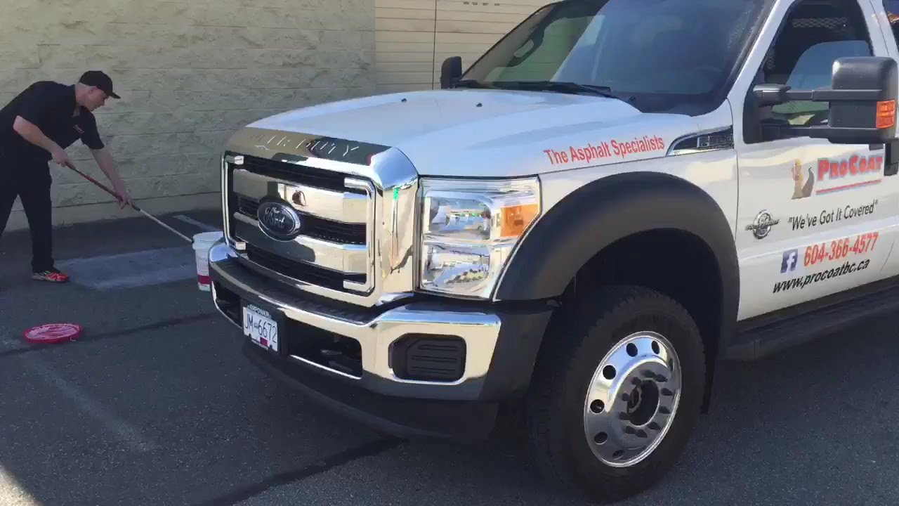 Asphalt Repair-Oil Spot Primer- Preparing for Asphalt Sealcoat - YouTube