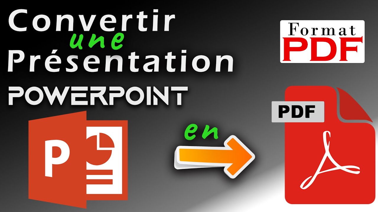 convertir ma presentation power point en pdf dans 1 minute - YouTube