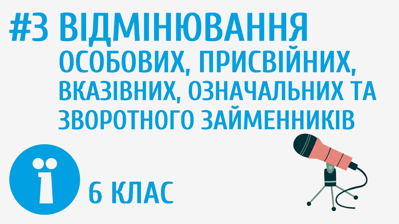 Відмінювання особових присвійних вказівних означальних та зворотного
