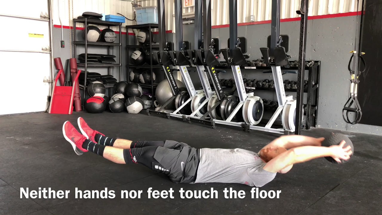 Slam Ball Sit-up Pass Off - YouTube