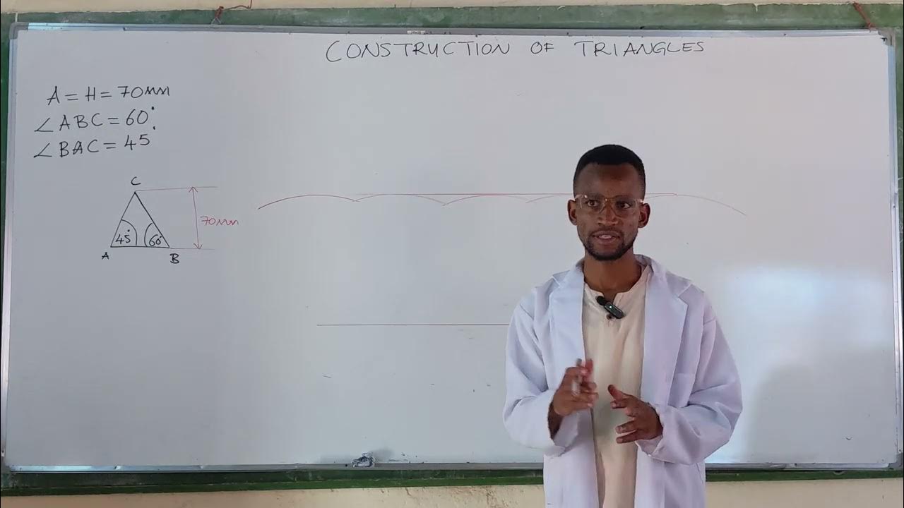 6. To construct Triangle ABC given the altitude & 2 base angles - YouTube