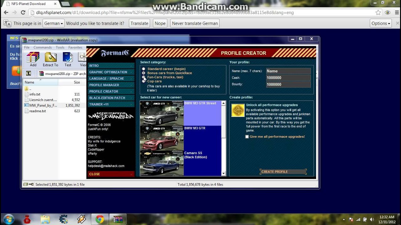 How To - Download Panel for NFSMW - YouTube