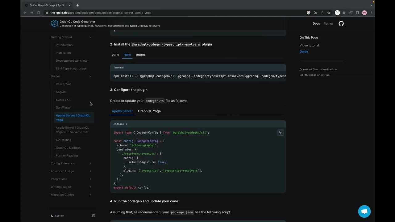 Devlog | coding session | Generating types for the backend GraphQL schema - YouTube
