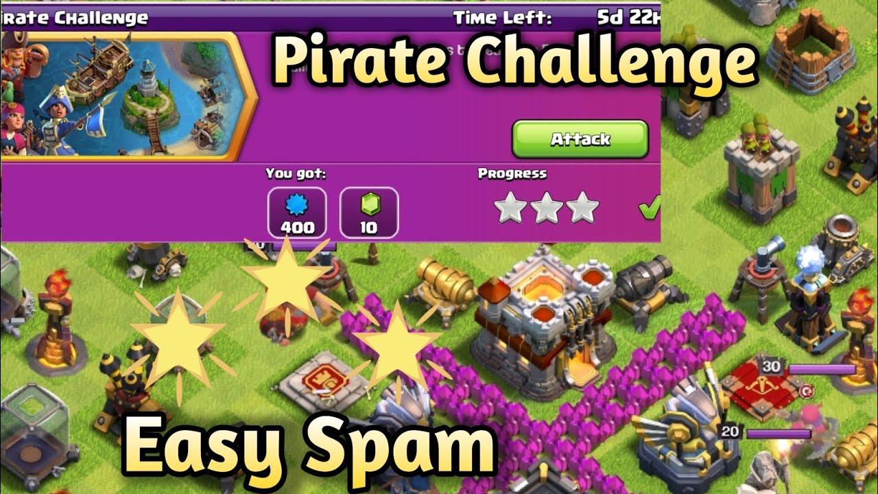 Easily 3 Star New Pirate challenge clash of clans | How to 3 Star new Coc pirate challenge - YouTube