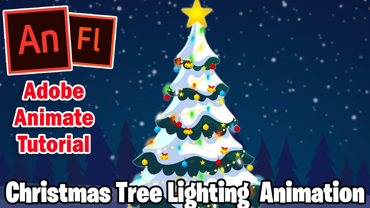 Christmas Tree Lighting Animation | Adobe Animate Tutorial - YouTube