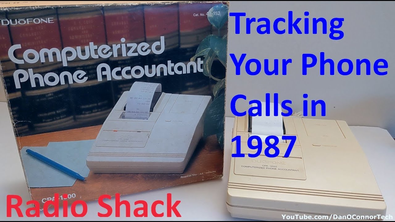 Radio Shack Computerized Phone Accountant (1987) - YouTube