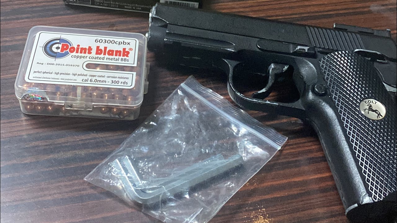 Review airsoftgun/airgun WG 321 colt defeender - YouTube