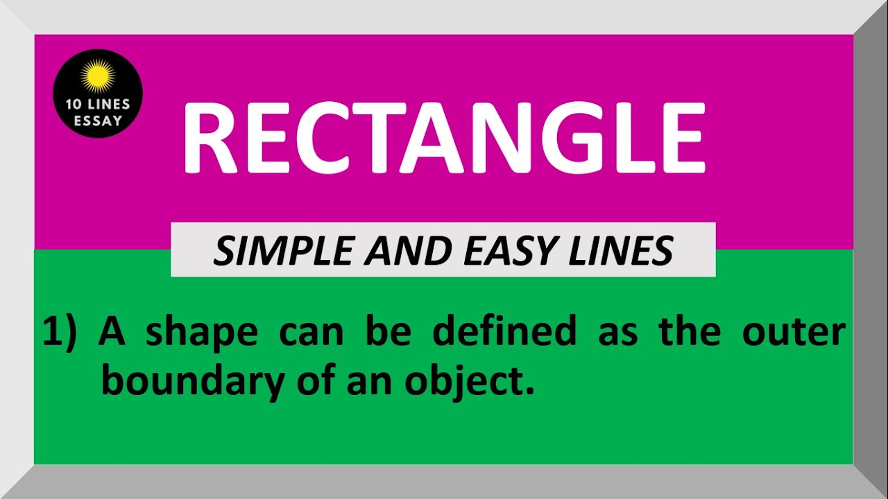 Few Lines on Rectangle in English | About Rectangle in English | 10 ...