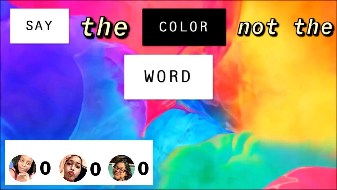 Say The Color Not The Word Challenge 2020 - YouTube