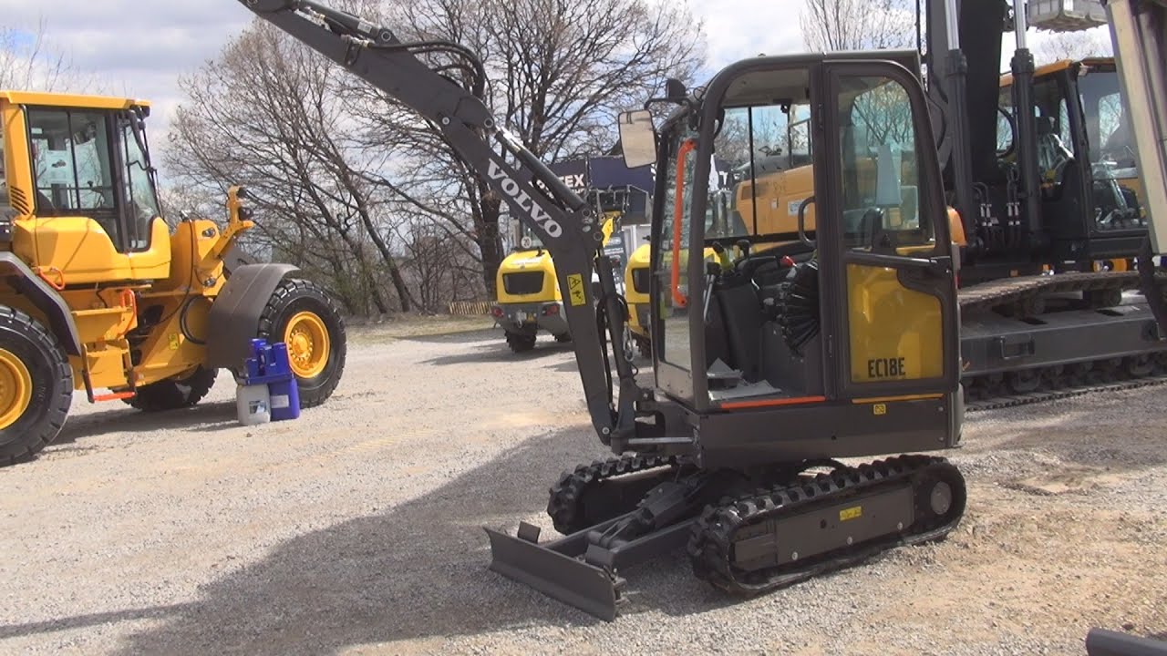 Volvo EC18E Compact Excavator (2023) Exterior and Interior - YouTube