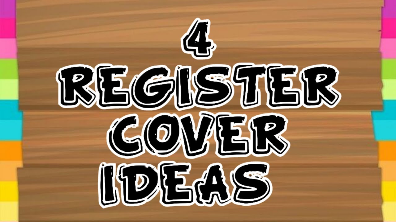 4 Register Cover Decoration ideas | Front Cover Decoration | Attendance ...