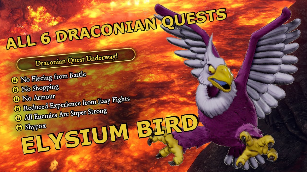 Dragon Quest 11 All Draconian Quests Elysium Bird - YouTube