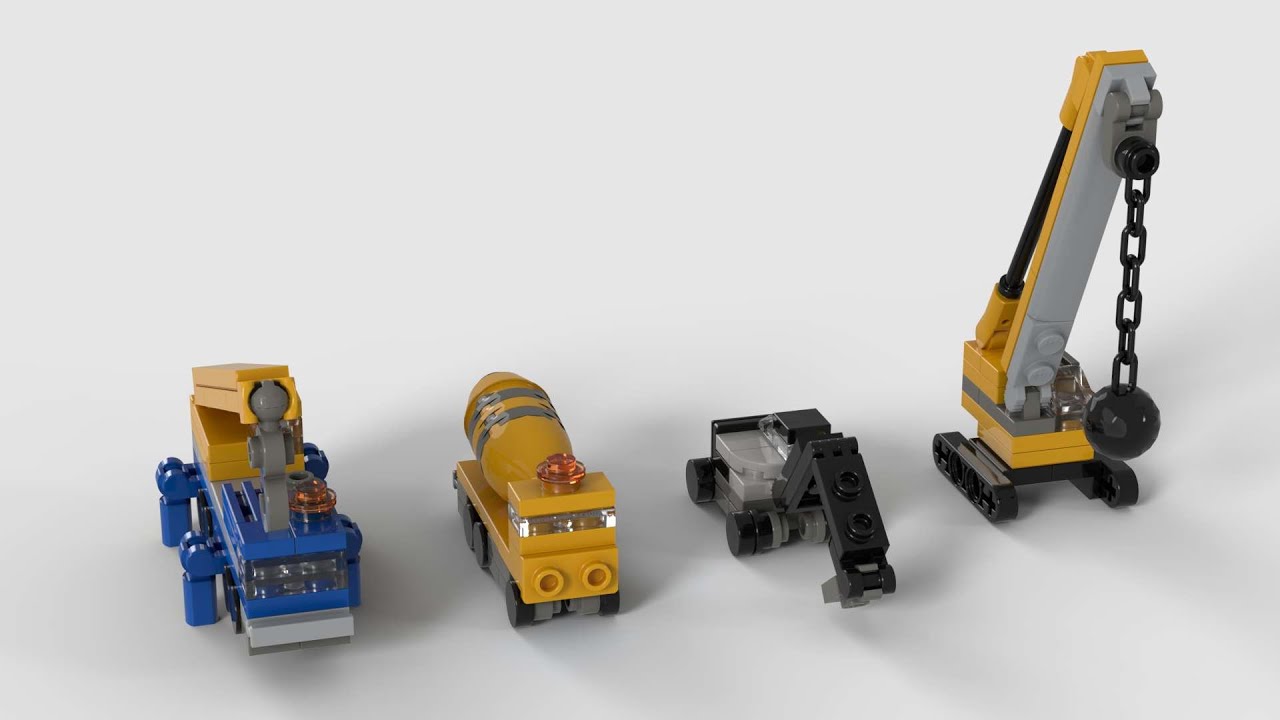 Micro Build: Construction Vehicles Part 2 - YouTube