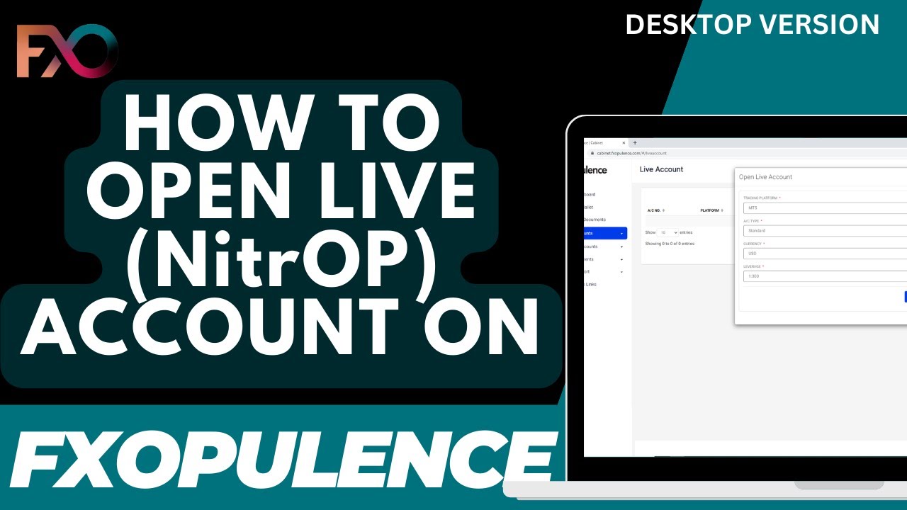 HOW TO OPEN LIVE ( NitrOP ) TRADING ACCOUNT - YouTube