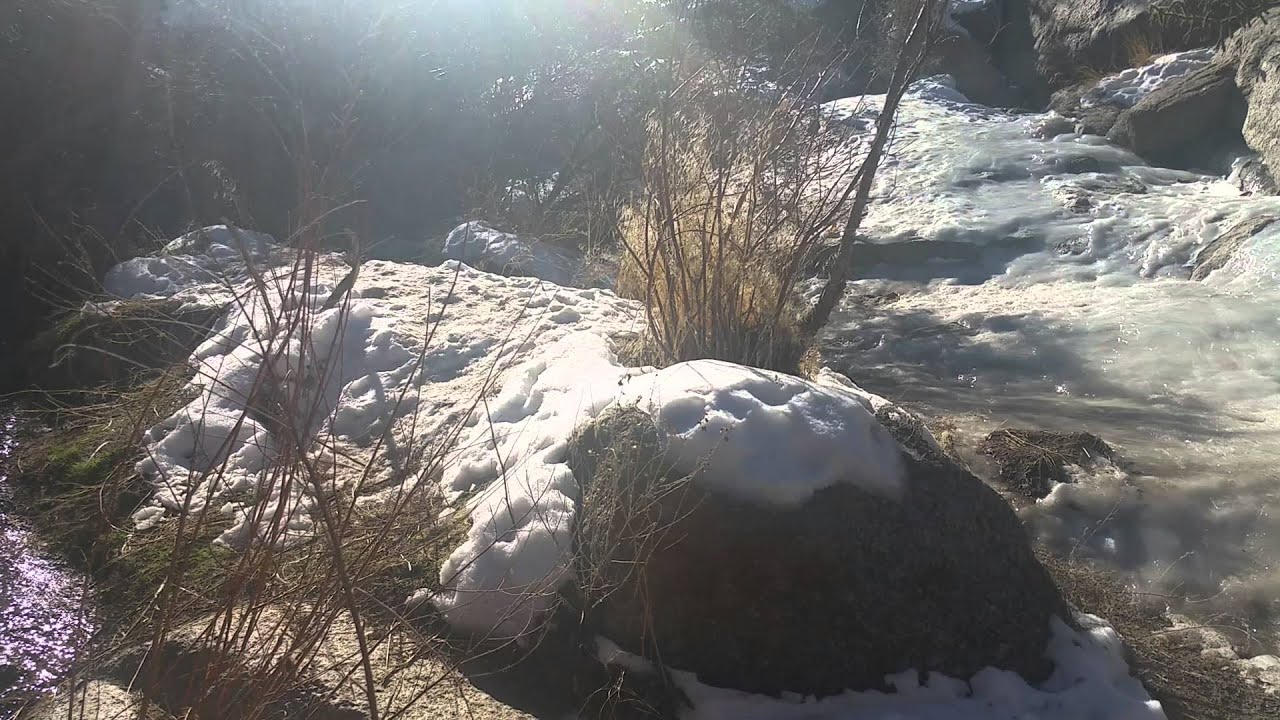 Melting sheet of ice, Oso Spring/Embudito Trail New Mexico! - YouTube
