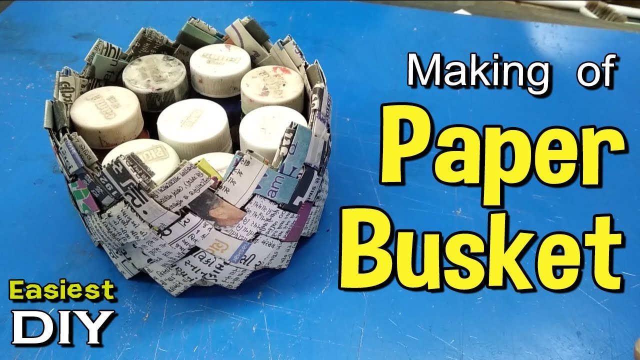 Organizer made by old Newspaper | Paper Busket - almost 5 minute crafts ...