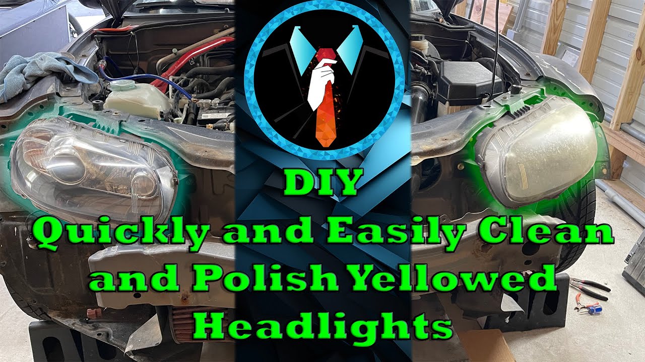 DIY: Quickly and Easily Clean and Polish Yellowed Headlights - YouTube