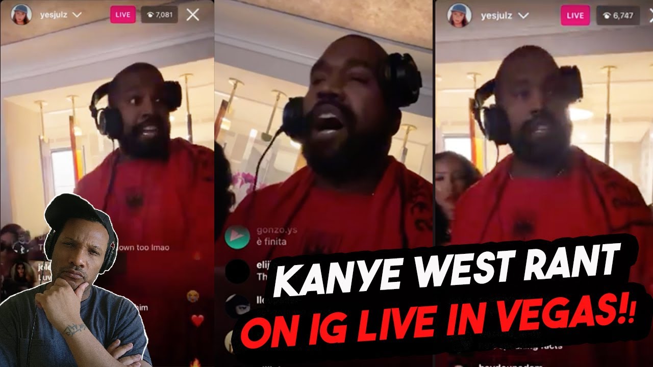 Kanye West Full Rant on IG live at Vultures Listening Party in Vegas ...