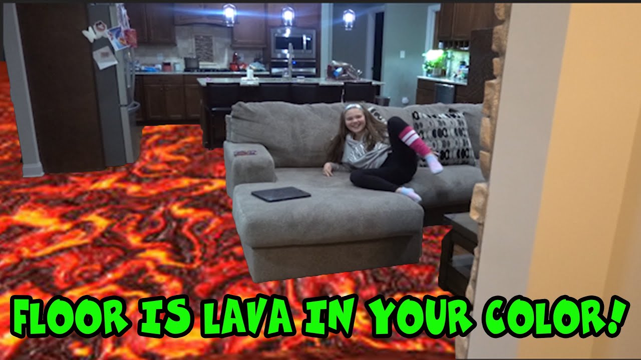 Floor Is LAVA Scavenger Hunt In Your Color! - YouTube