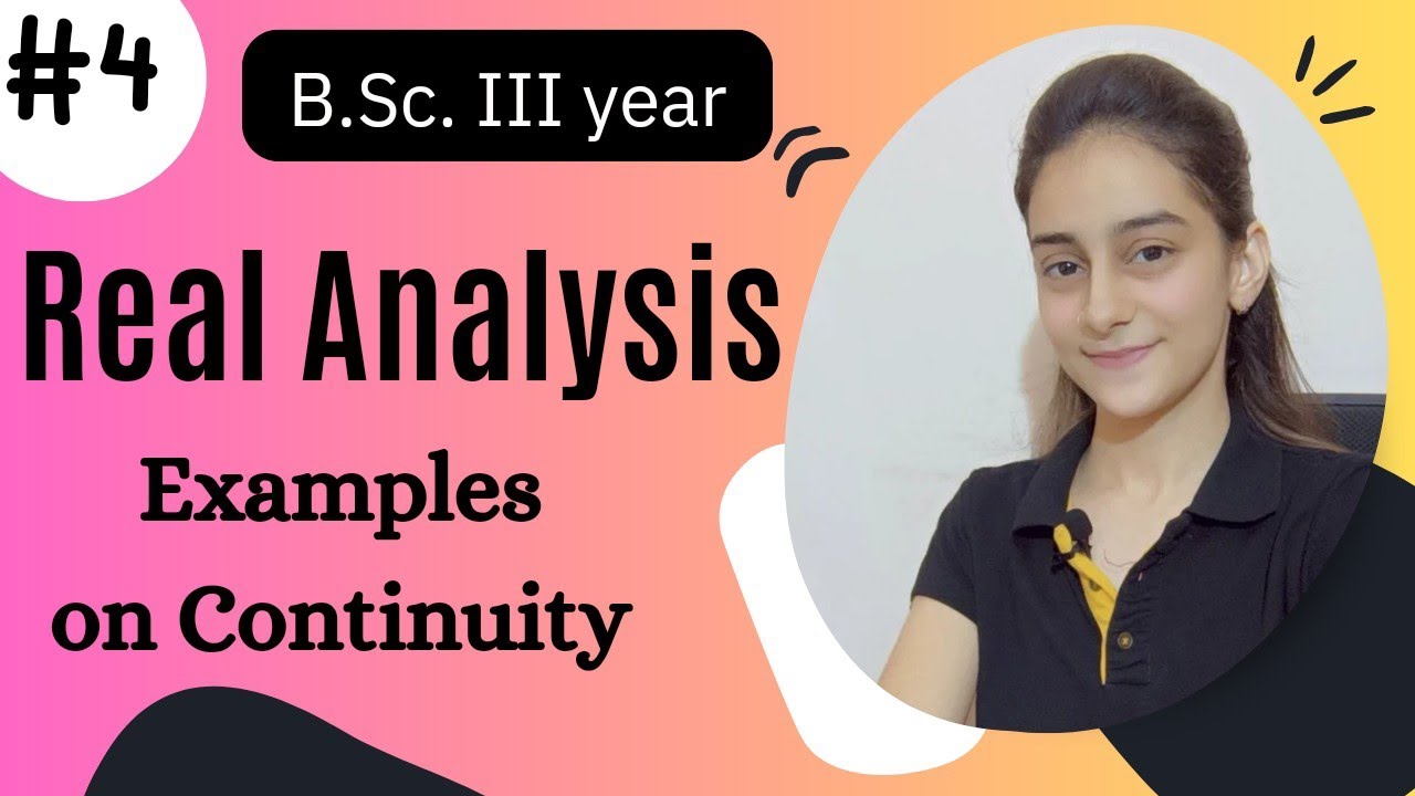 Real analysis bsc 3rd yr | Examples on continuity 📝 - YouTube