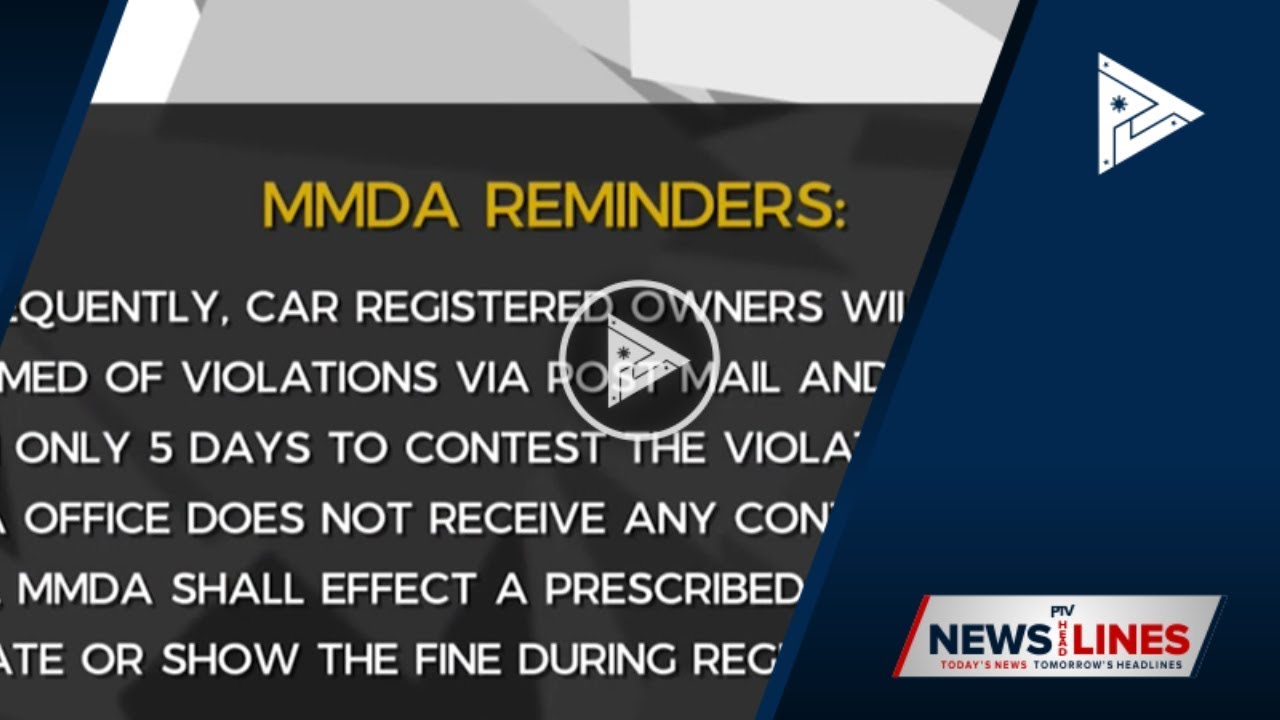 MMDA issues traffic reminders - YouTube