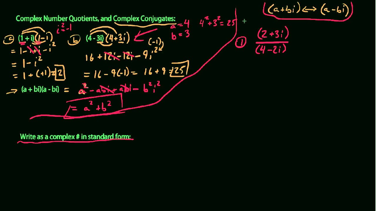 Complex Number Quotients - YouTube