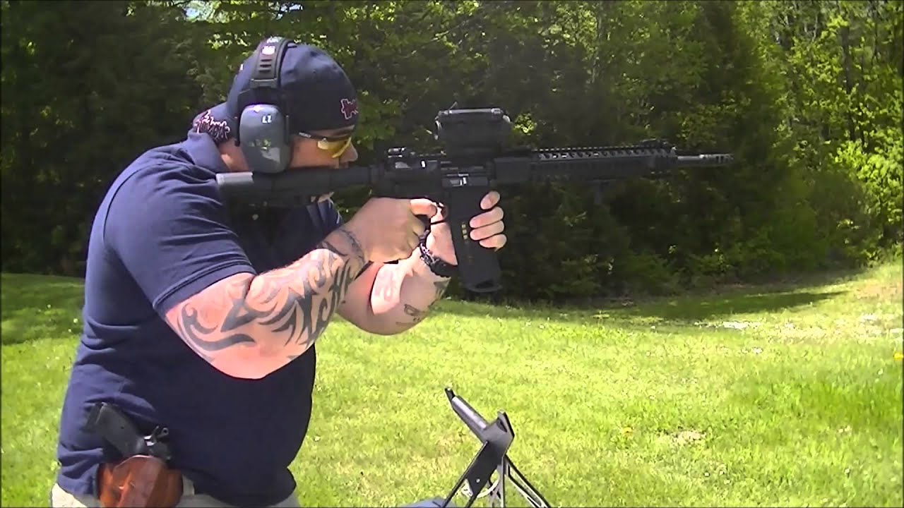 Lantac 5.56 Dragon muzzle brake Demo - YouTube