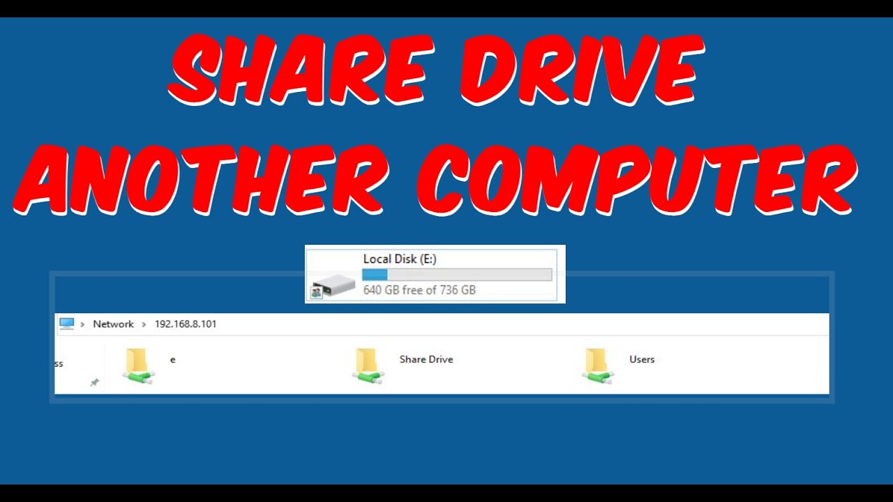 Share Drive another computer - share files folder between two computer ...