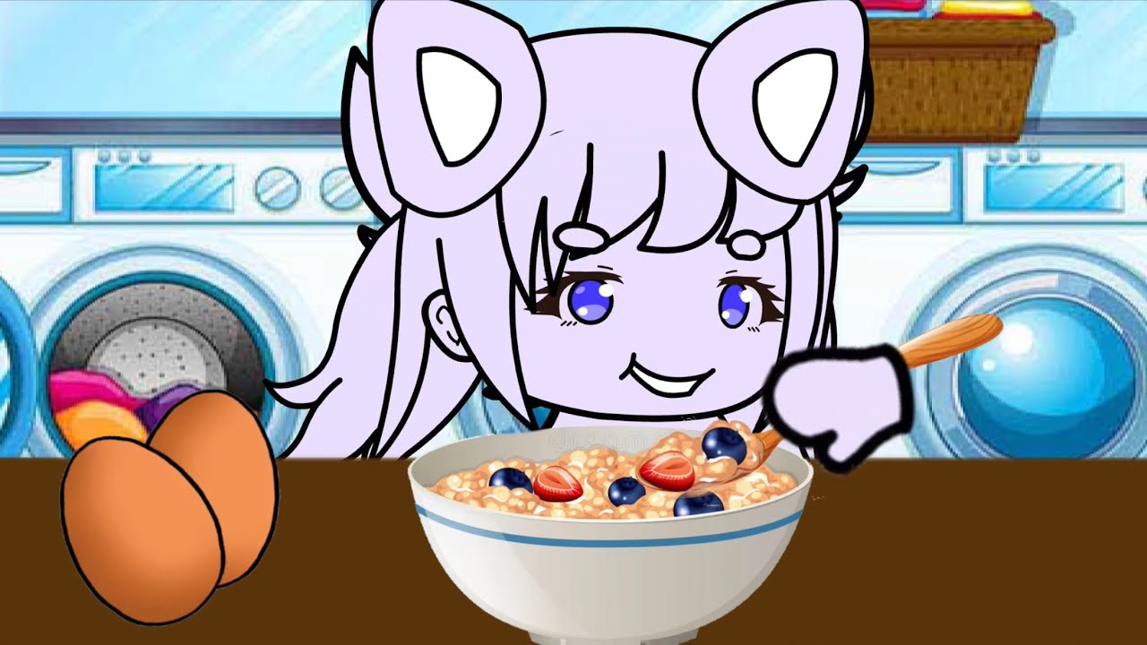 Eating Oatmeal And Eggs Gacha Mukbang Gacha Club - YouTube
