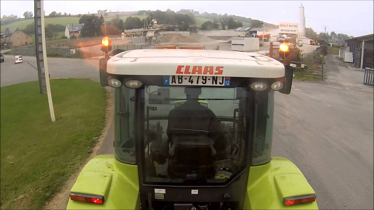 Transport de cascage 2015 [GoPro] Claas Ares 557 / Gimbre ...