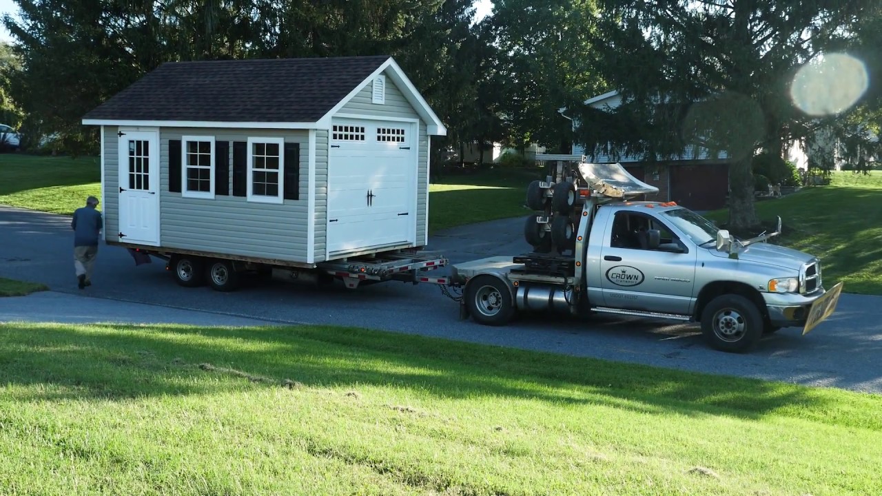 Shed Delivery with a Mule by Lancaster County Backyard - YouTube